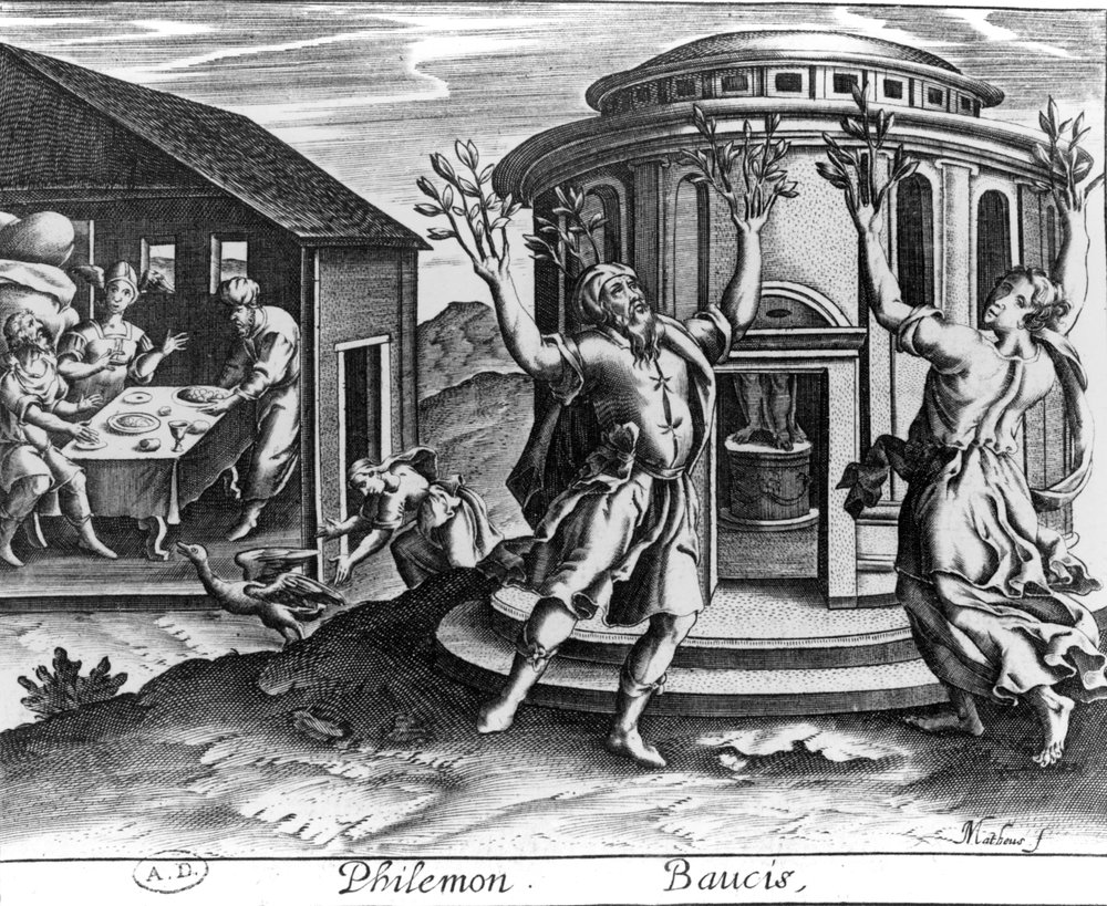 Philemon and Baucis, from an edition of the Metamorphoses of Ovid